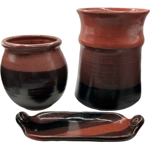 Rising | Accents | Set Of 3 Rising Las Cruces Mexico Pottery Richard ...